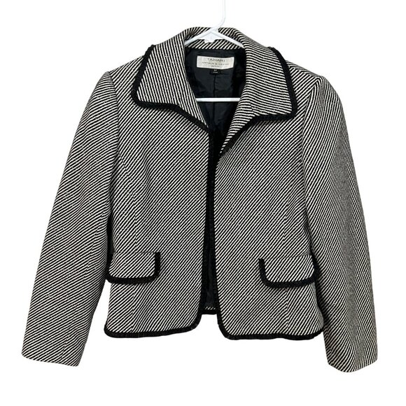 Tahari | Jackets & Coats | Tahari Arthur S Levine Womens 6p Black White ...